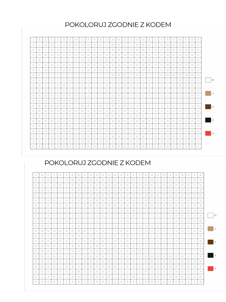 Pokoloruj Zgodnie Z Kodem | PDF