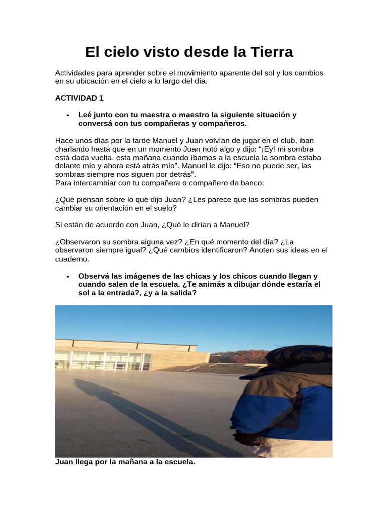 El Cielo Visto Desde La Tierra | PDF | Cielo | Sombra