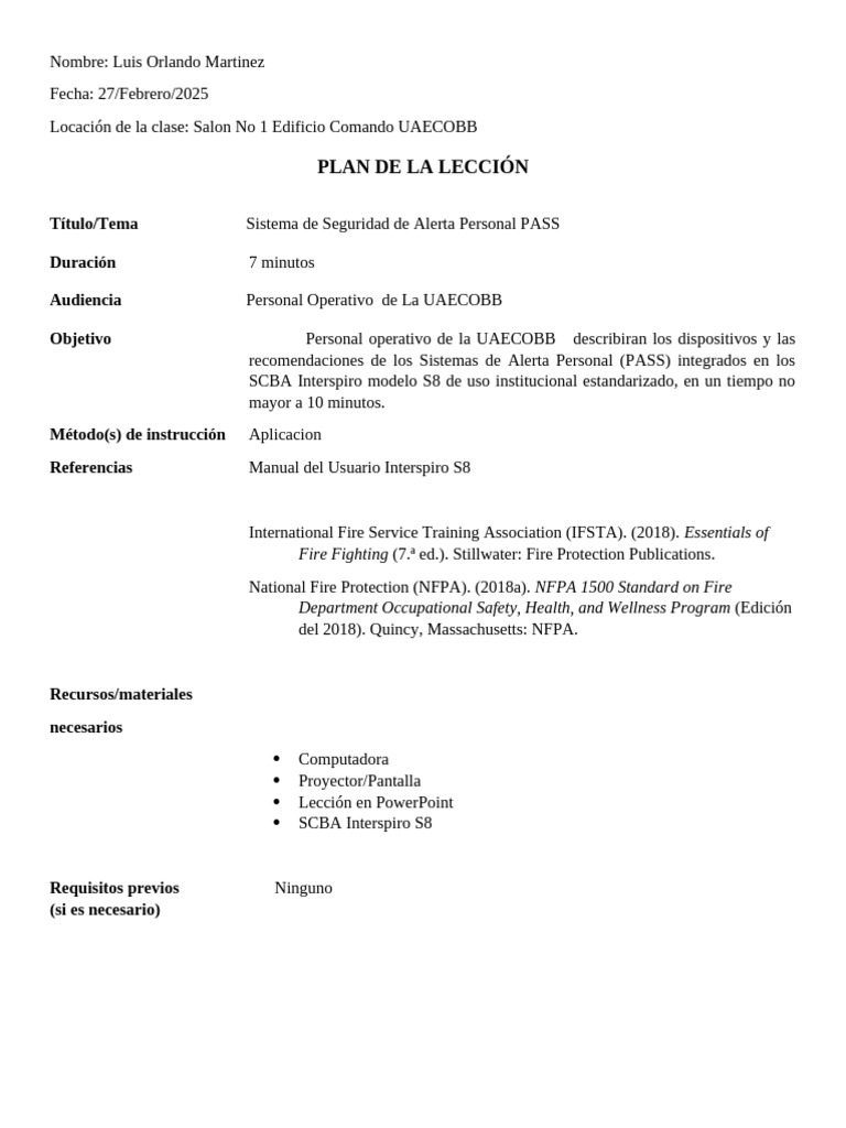 Lesson Plan de Leccion Orlando Martinez | PDF | Enseñando | Aprendizaje