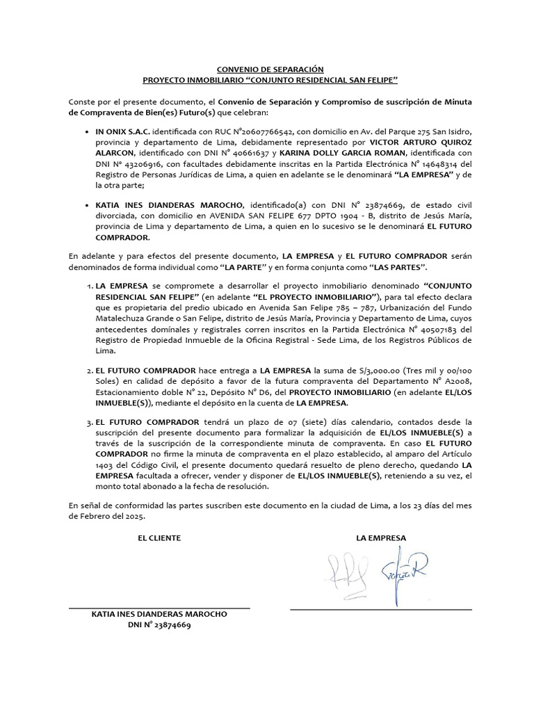 Ejemplo de convenio | PDF