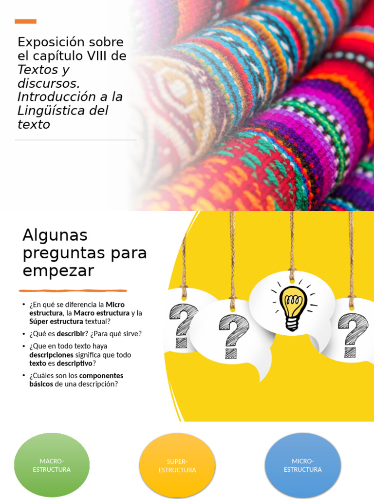 Estructuras Textuales y Descripción | PDF | Gramática | Lingüística