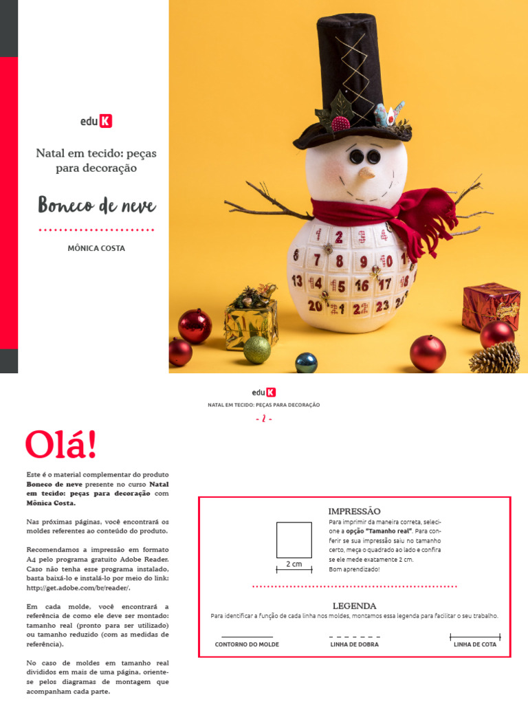 Moldes - Boneco de Neve - Atualizado | PDF