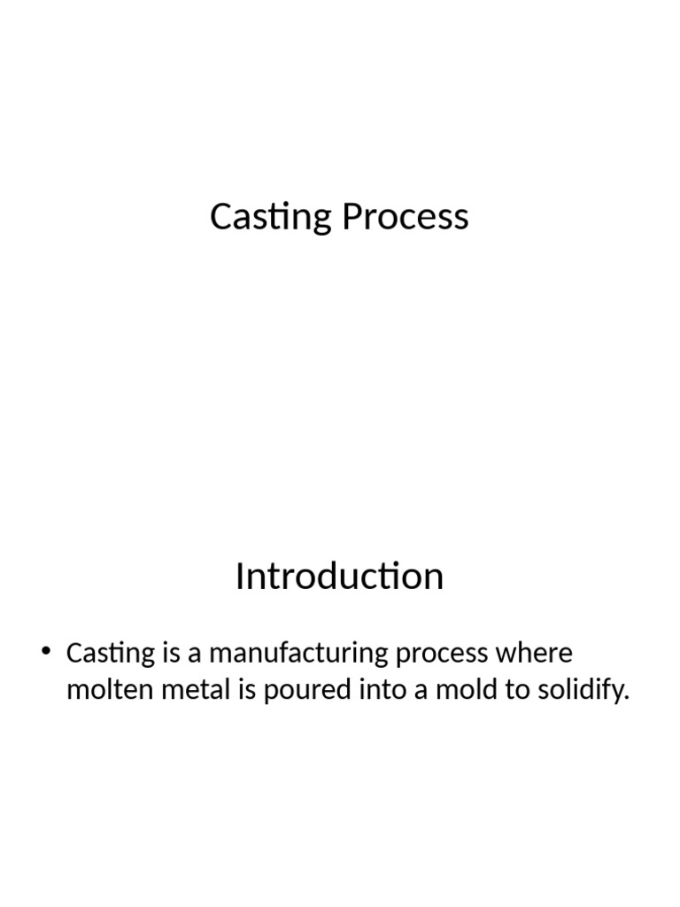 Casting Process | PDF