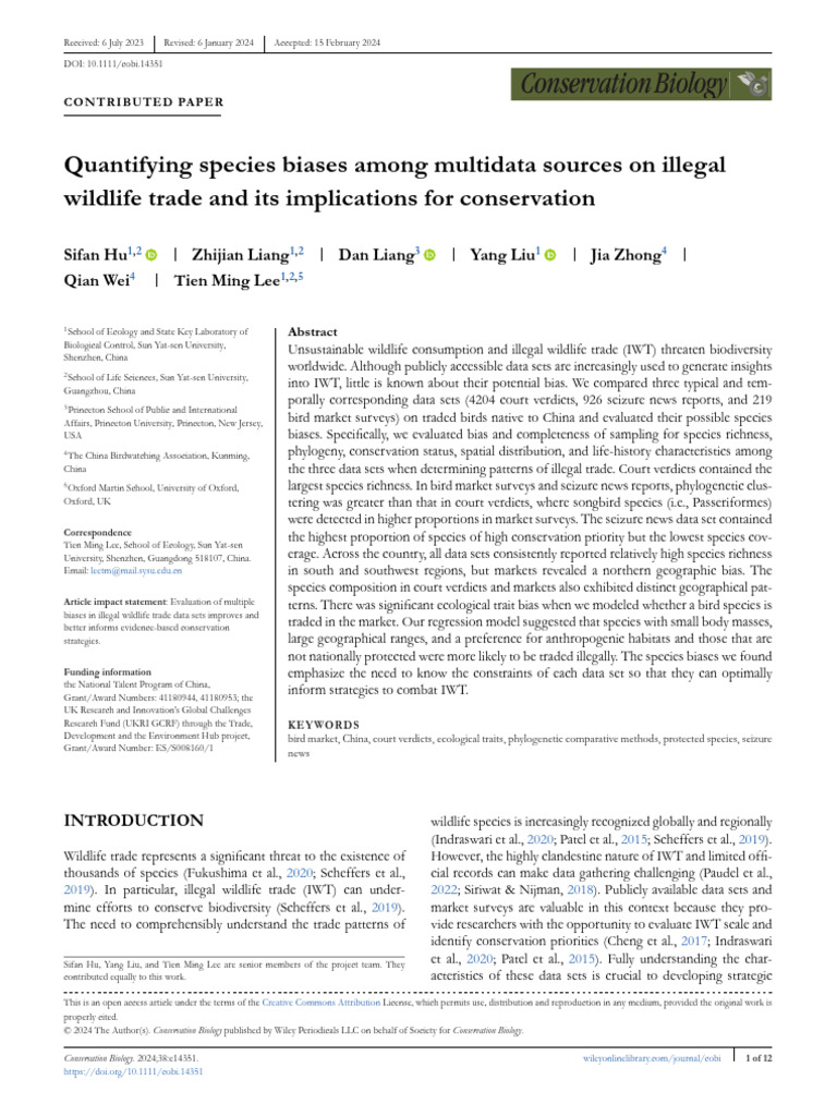 Quantifying_species_biases_among_multidata_sources | PDF | Phylogenetics | Species