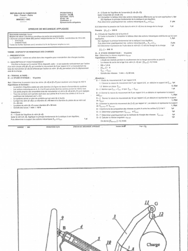 Prob F2-F3 - Meca App - 2024 | PDF
