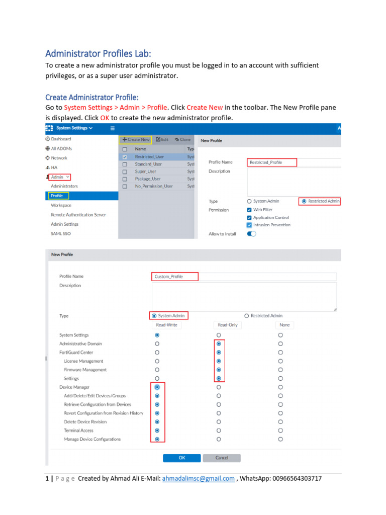 16-Administrator Profiles Lab | PDF