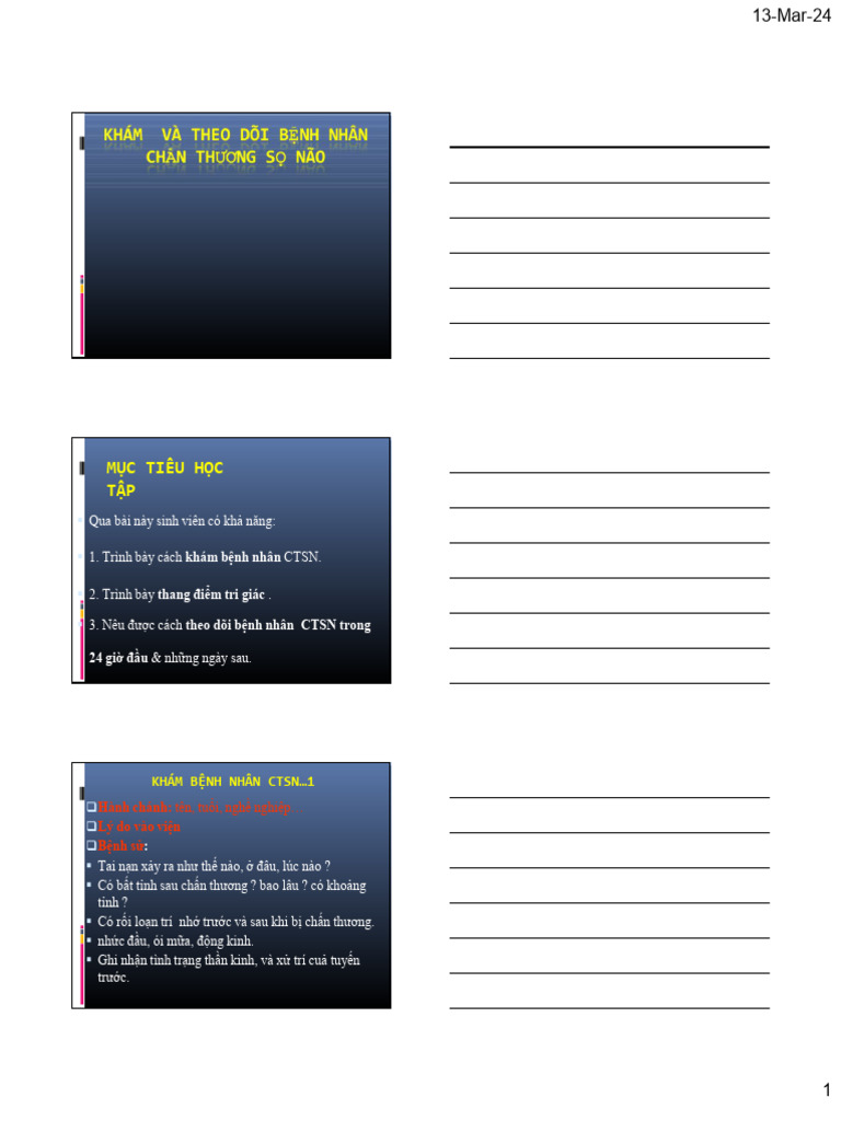 Khám Bn CTSN Handout | PDF