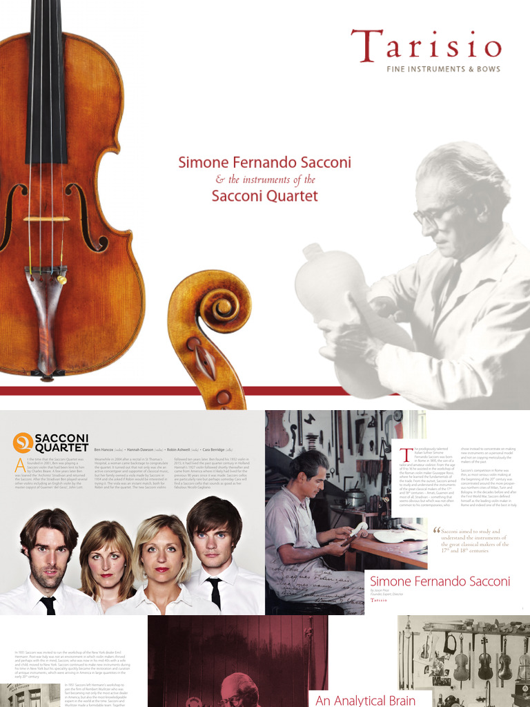 tarisio-sacconi-2020 | PDF | String Instruments | Musical Instruments