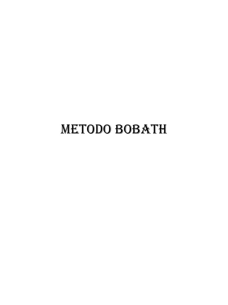 Terapia Bobath: Rehabilitación Neurológica | PDF