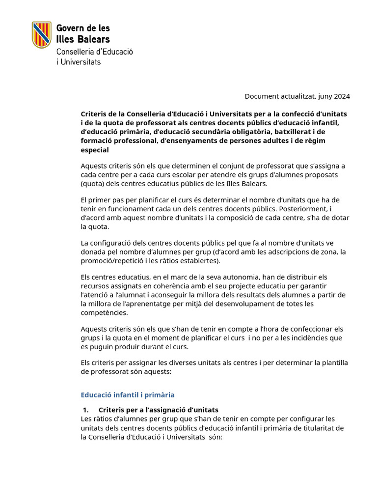 +document de Criteris. Juny 2024 | PDF