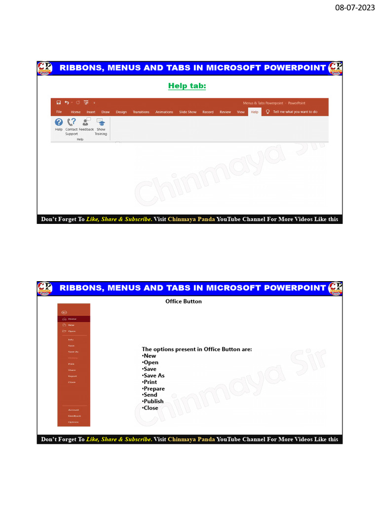 Powerpoint Tab & Menu-Pages-7 | PDF | Window (Computing) | Software