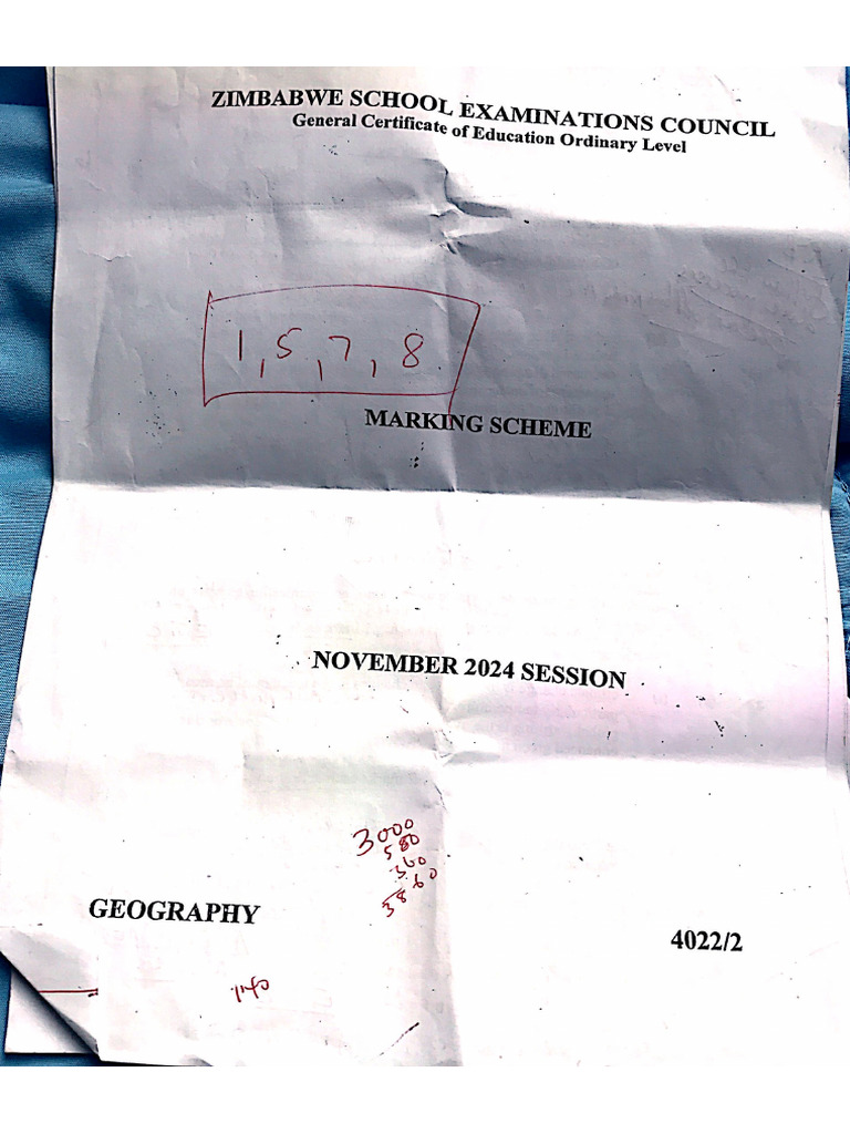 Geography O Level 2024 Marking Scheme | PDF