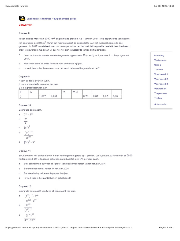 Exponentiële Functies6 | PDF
