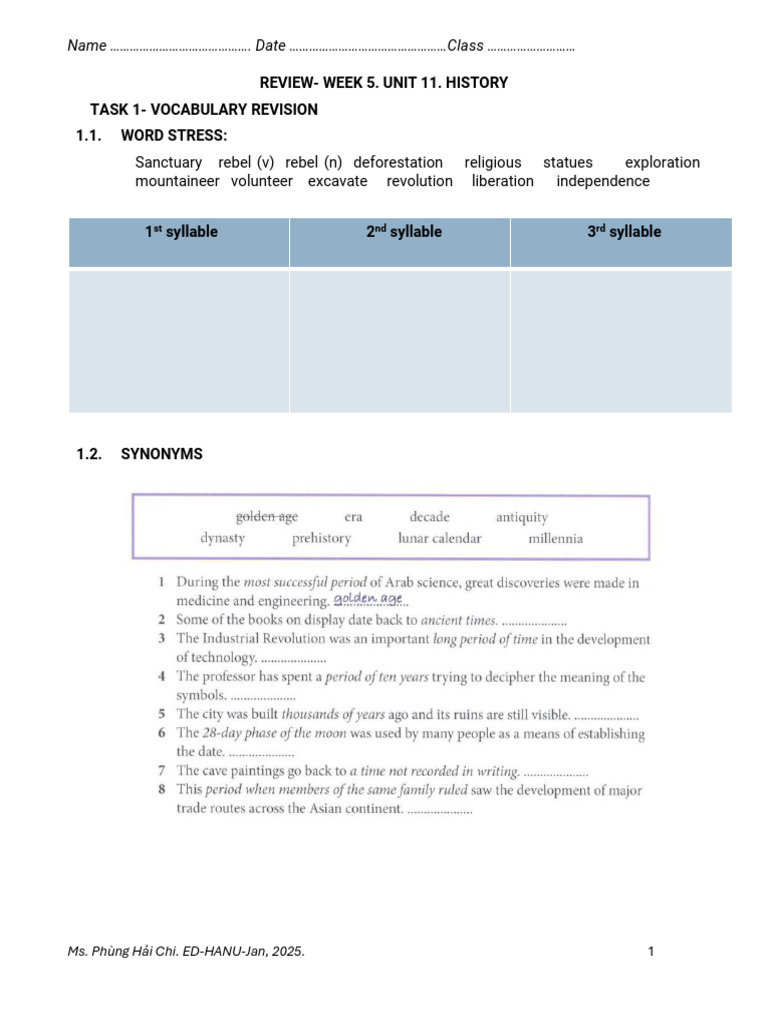 (I) W 5 - History - Unit 11. Life 3 | PDF | Linguistics