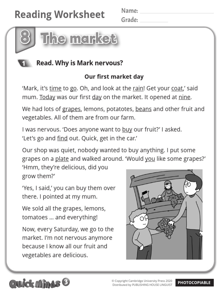 qm3 U8 Reading Worksheet | PDF