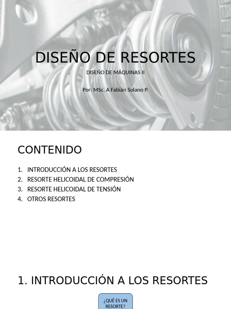 Diseño de Resortes Helicoidales | PDF | Cable | Bienes manufacturados