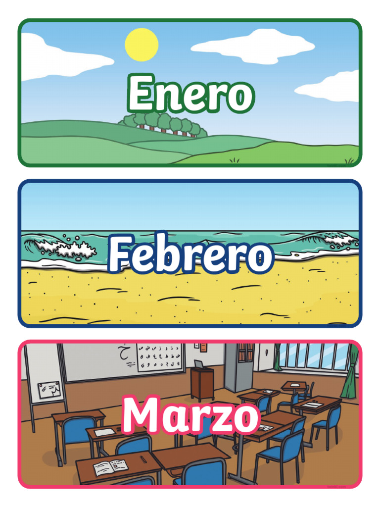 Cl Cn 1678230981 Etiquetas Meses y Estaciones Del Ano Ver 2 | PDF