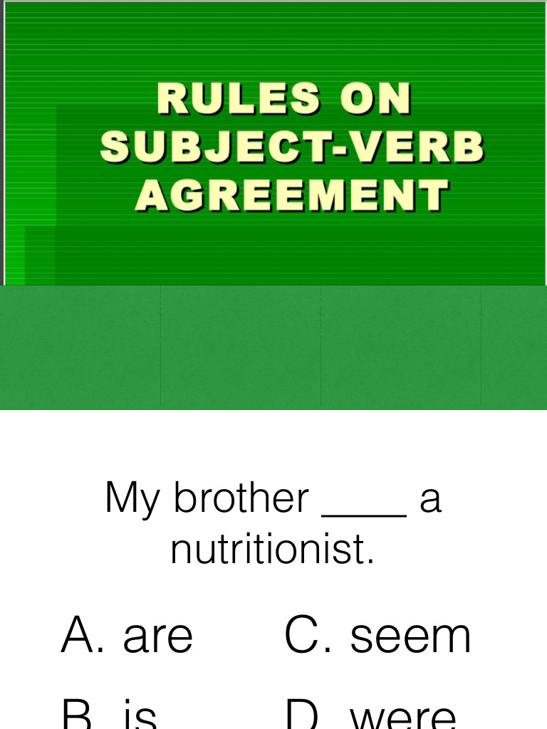 SVA (Subject-Verb Agreement) Lecture | PDF