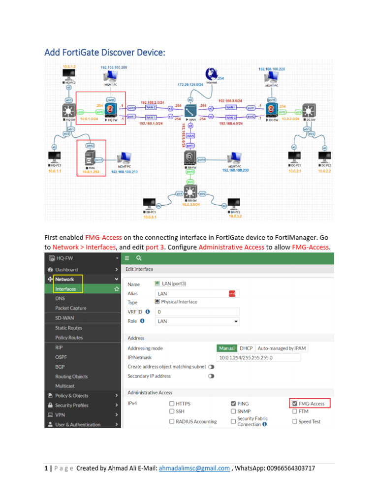 FortiGate Device Setup Guide | PDF | Computer Science | Computer Engineering