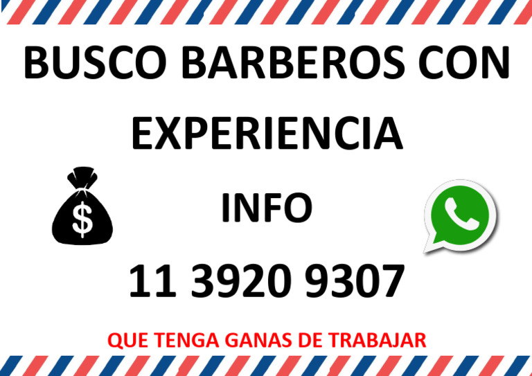 Busco Barberos Con Experiencia | PDF