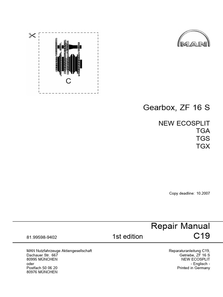 C19 ZF Ecosplit Manual TGA S X | PDF | Fuel Injection | Mechanical Engineering