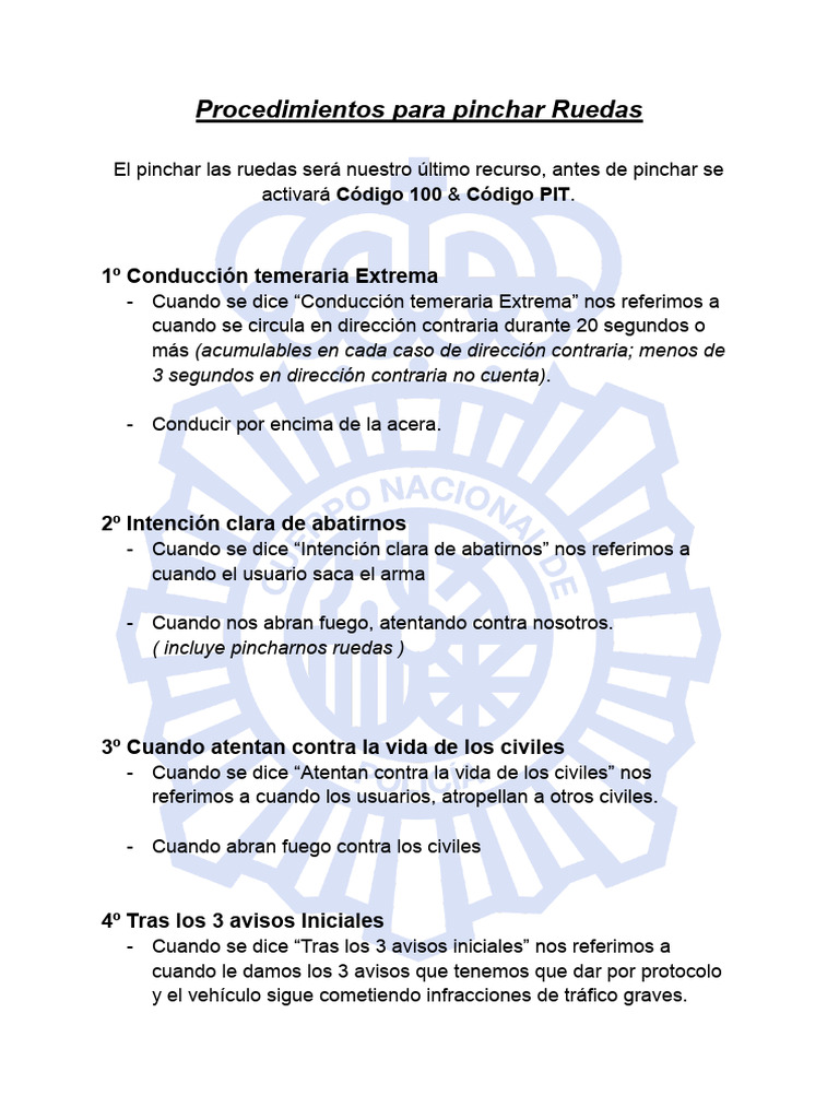 Procedimientos para Pinchar Ruedas | PDF