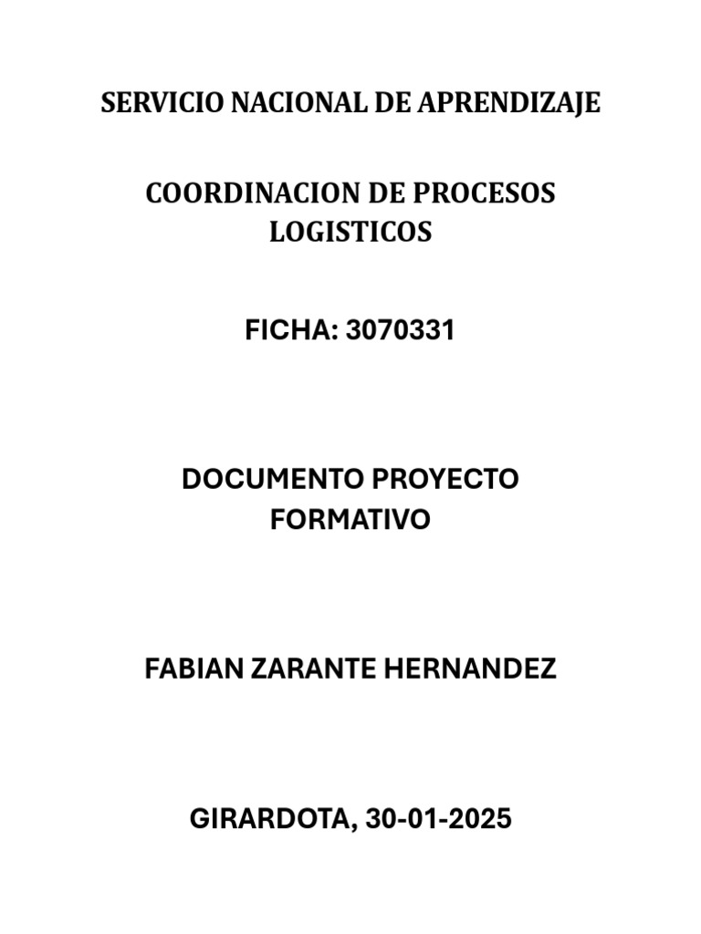 Documento Proyecto Formativo | PDF | Business | Economias