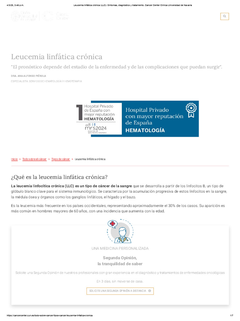 Leucemia linfática crónica (LLC)_ Síntomas, diagnóstico y tratamiento ...