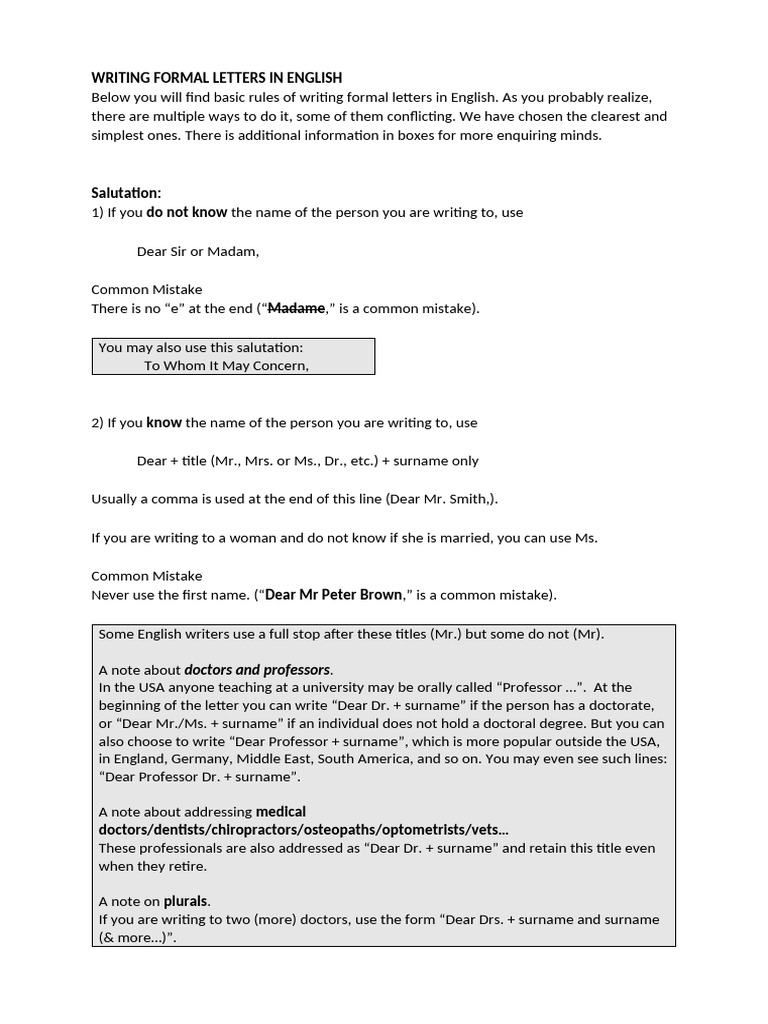 Writing Formal Letters CJ UJ CM 1 1 | PDF | Grammar | Linguistic Typology