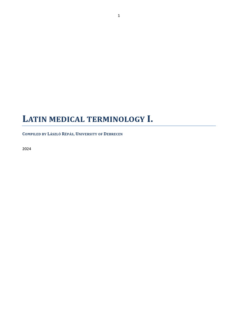 Latin Terms in Medical Anatomy | PDF | Heart Valve | Heart