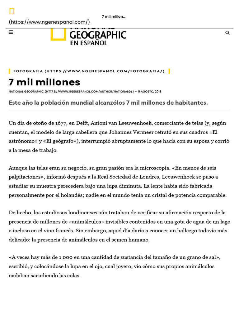 7 Mil Millones - National Geographic en Español (Geo Social Final ...