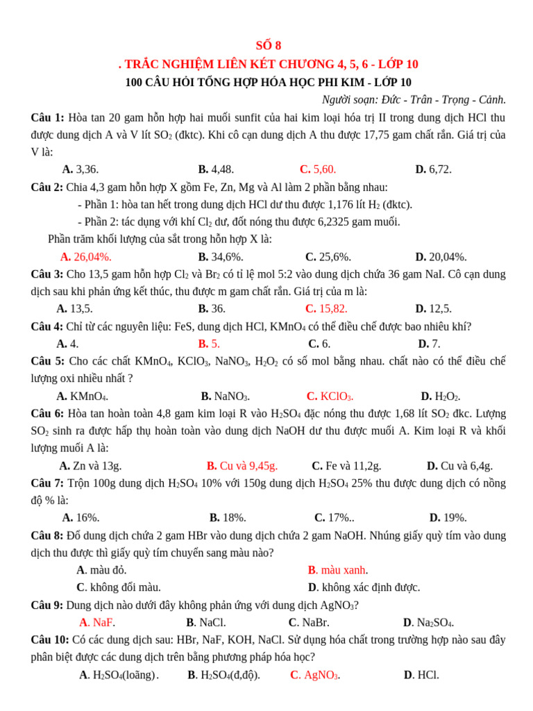 08- CHUONG4-5-6- 100 CAU HOI LIEN KET CHUONG-DUC-TRONG-TRAN-CANH[1] | PDF