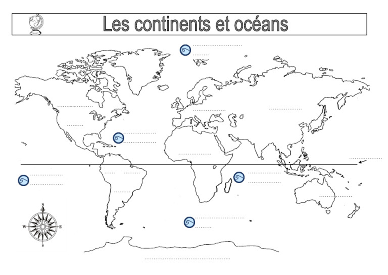 Planisphere Oceans Continents | PDF