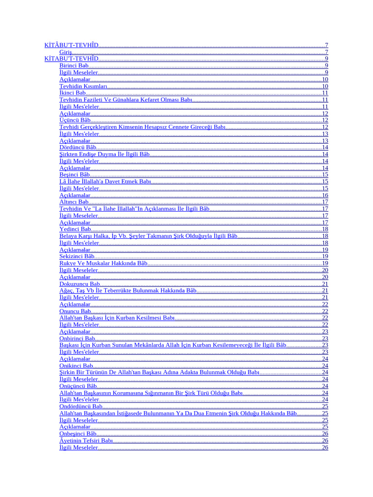 Kitabut Tevhid M.B.a.vahhab 1 | PDF