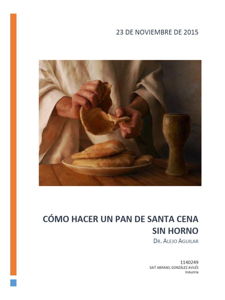 Receta de Pan de Santa Cena Sin Horno | PDF