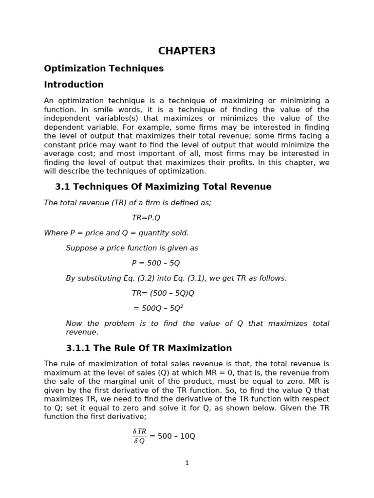 Managerial Economics CH 3 | PDF | Mathematical Optimization | Linear ...