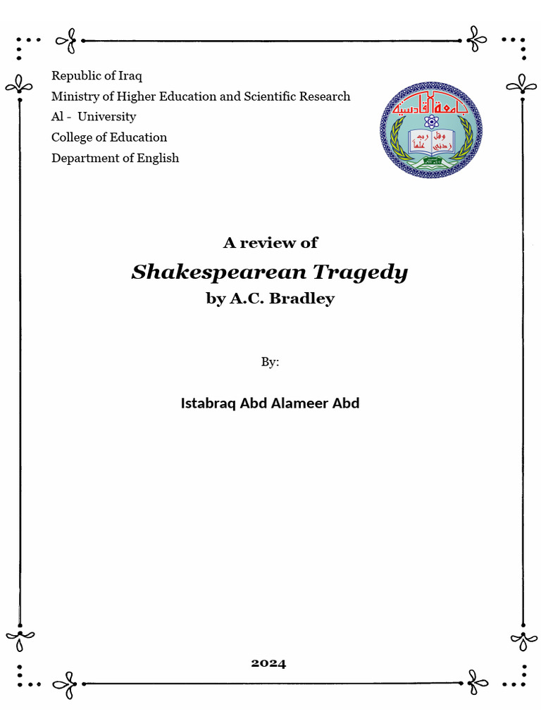 A Review of Shakespearean Tragedy by A.C. Bradley | PDF | Tragedy ...