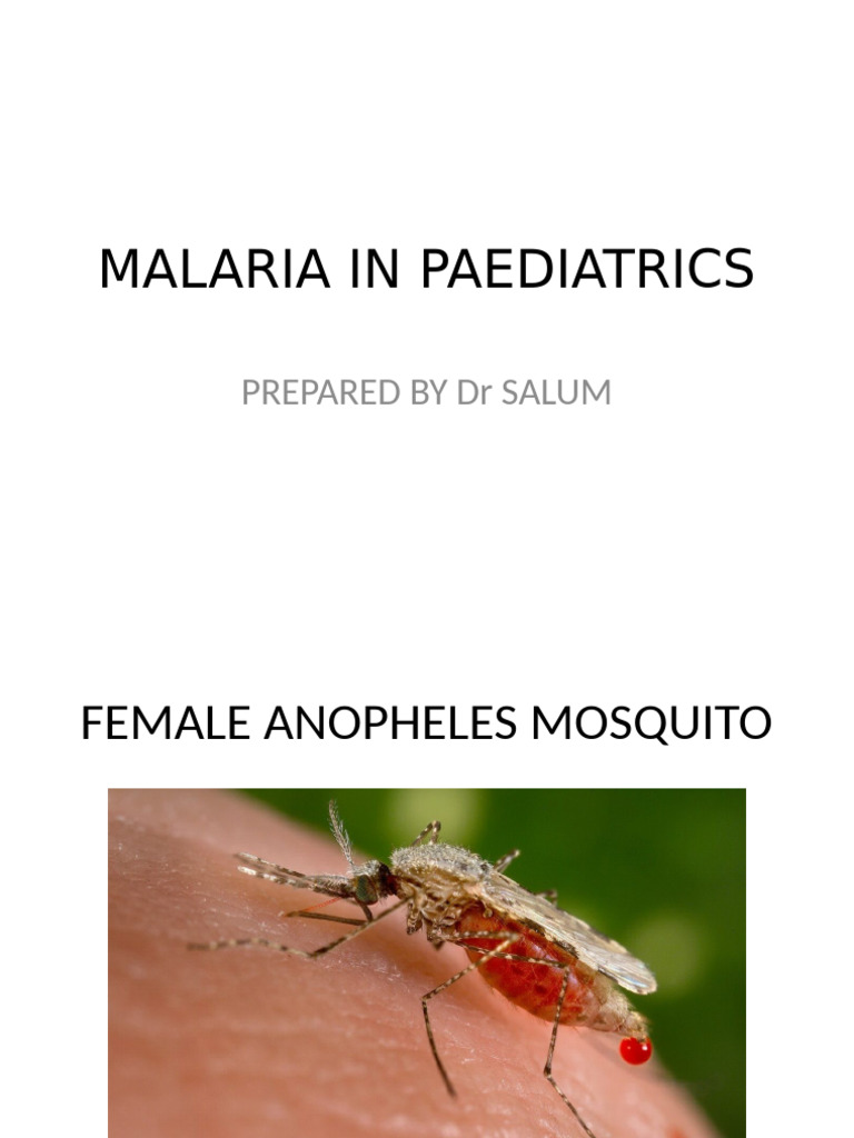 Pediatric Malaria: Diagnosis and Treatment | PDF | Malaria | Anemia
