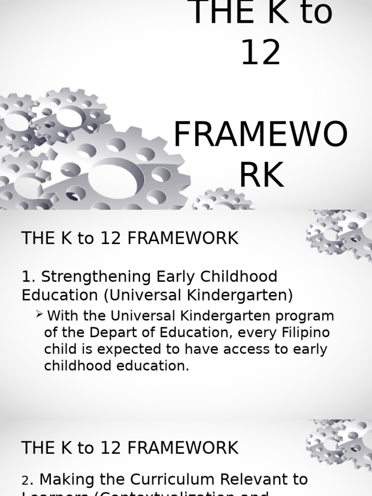 Ttl2 Lesson 1the K To 12 Framework 024508 | PDF