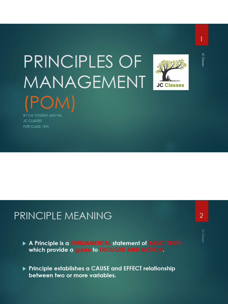 Principles of Management Overview | PDF | Science | Employment