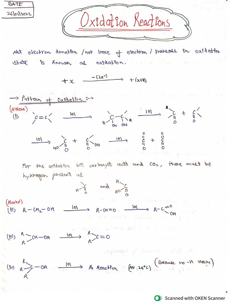 Oxidation Reactions | PDF