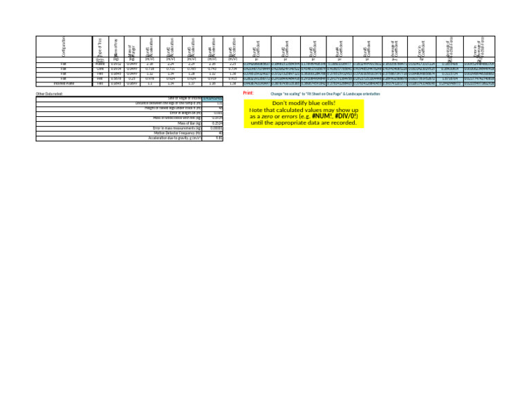 Coefficient of Friction - Excel Data Sheet | PDF | Physical Phenomena ...