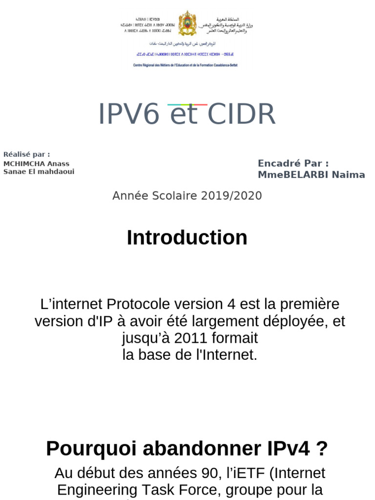 Ipv6 Cidr | PDF | Adresse IP | I Pv6
