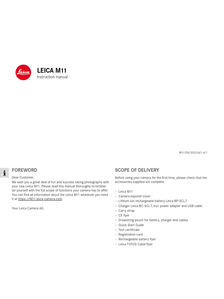 Pm-81434-En m11 fw1.4 | PDF | Camera | Battery Charger