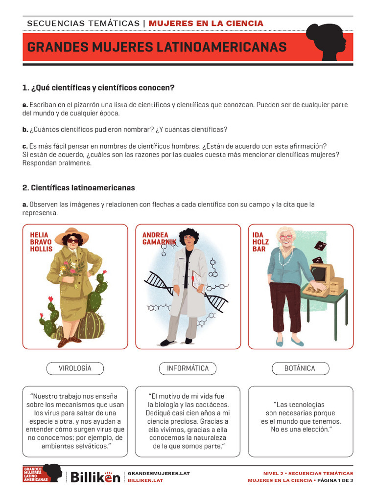 Mujeres Científicas Latinoamericanas | PDF | Science | Científico