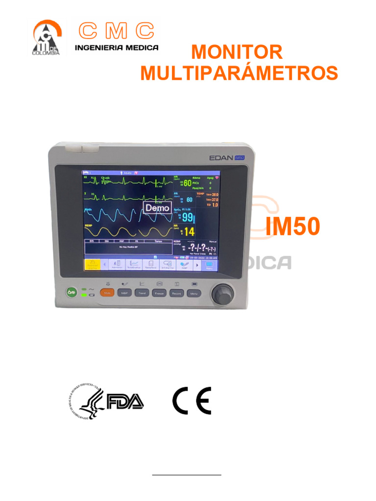 Monitor Multiparámetros IM50: Especificaciones y Funciones | PDF
