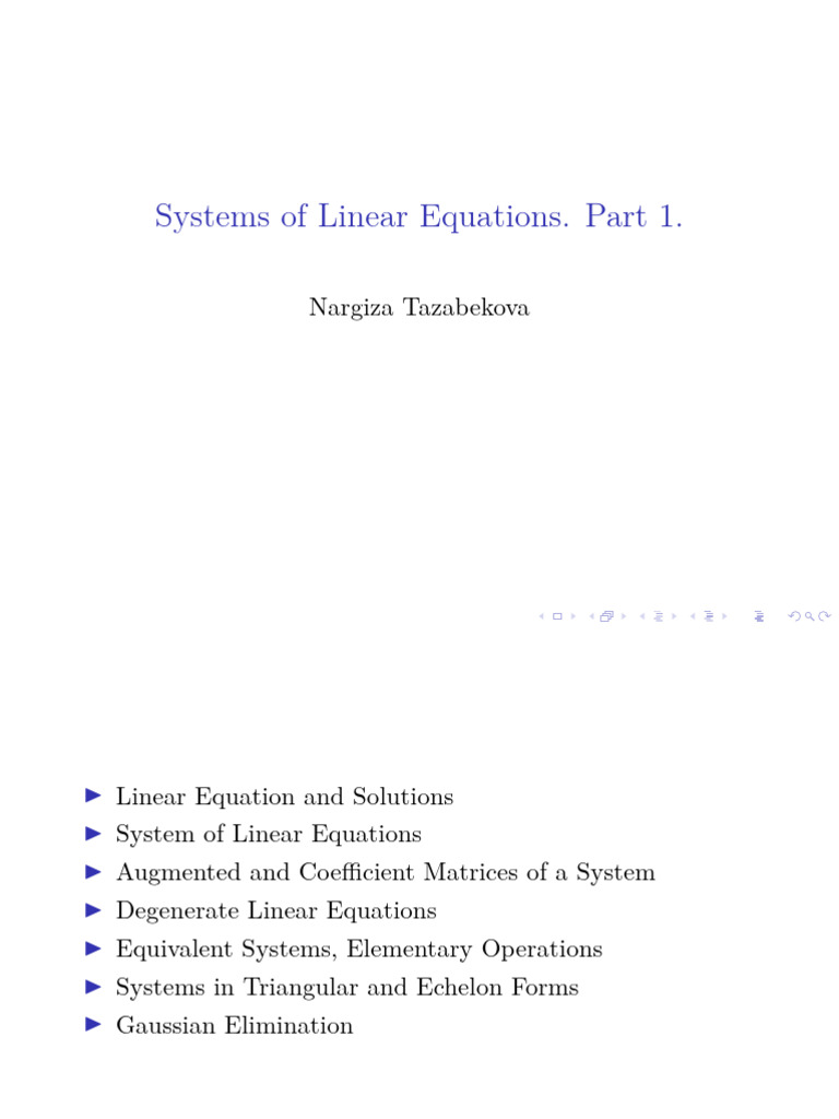 Understanding Linear Equations Systems | PDF | System Of Linear ...