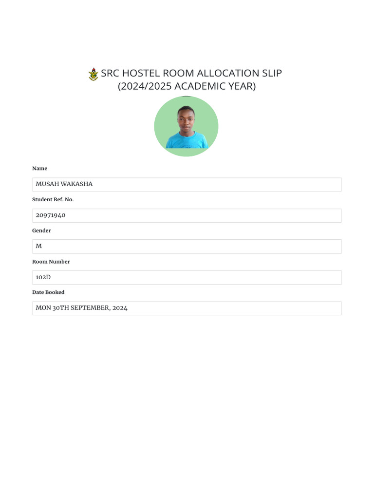 KNUST Owned Hostels Room Allocator | PDF | Disinfectant | Oven