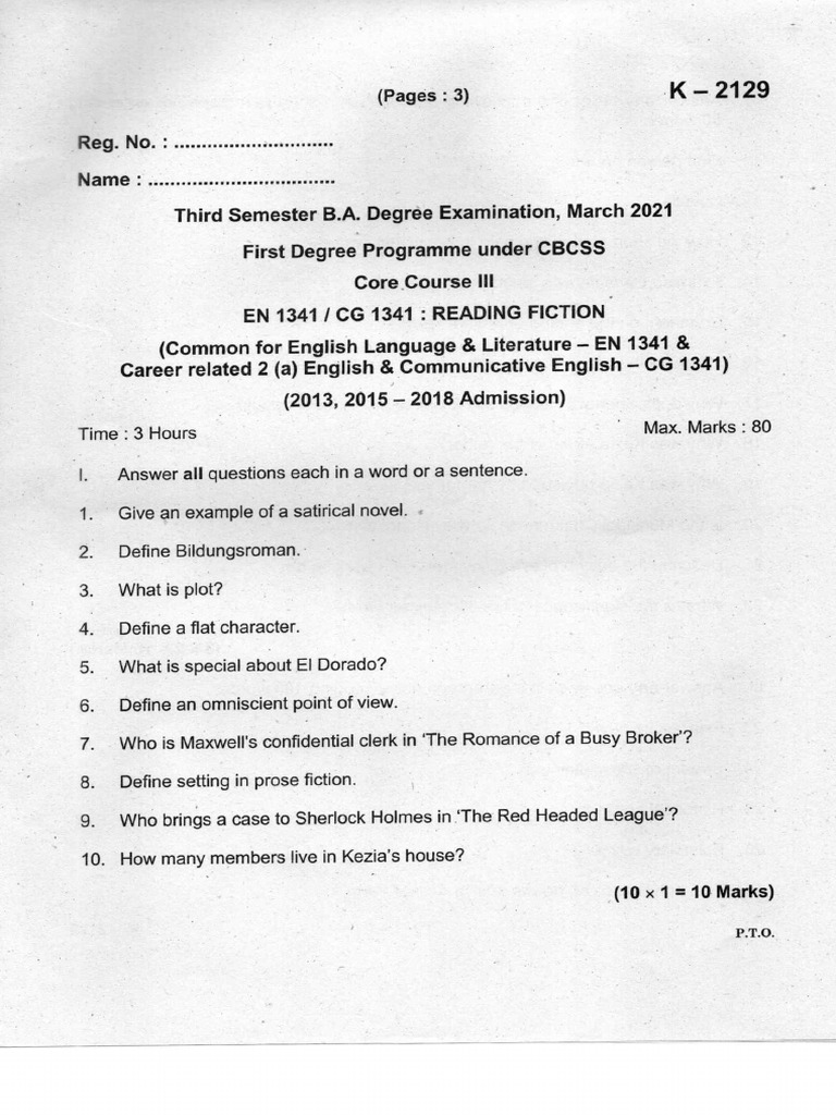 Reading Fiction en 1341 K-2129 | PDF