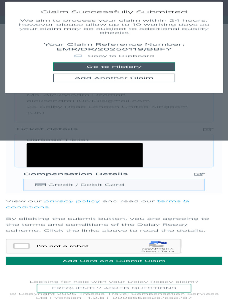 Delay Repay Claim Form | PDF